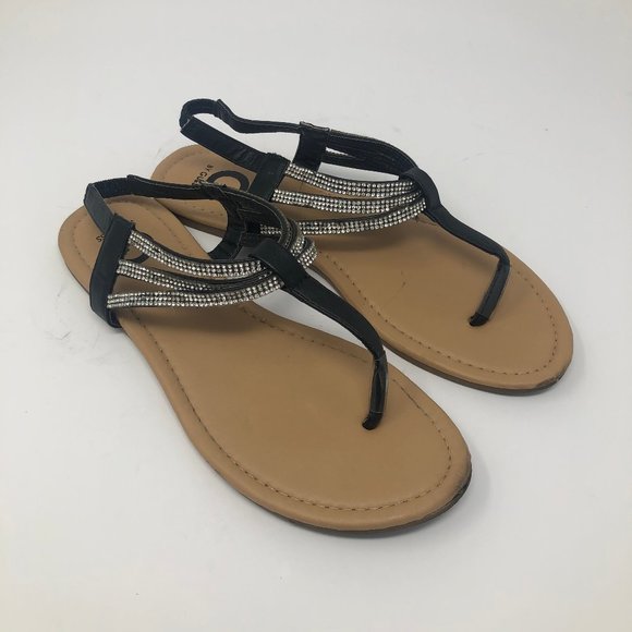 G by Guess | Shoes | G By Guess Rhinestone T Strap Sandals | Poshmark